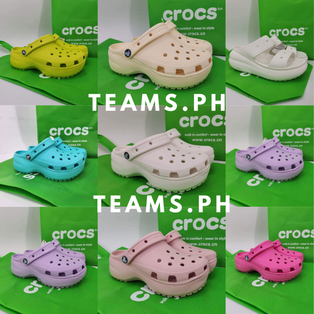 CROCS PLATFORM CLOGS FOR WOMEN WDG2 | Shopee Philippines