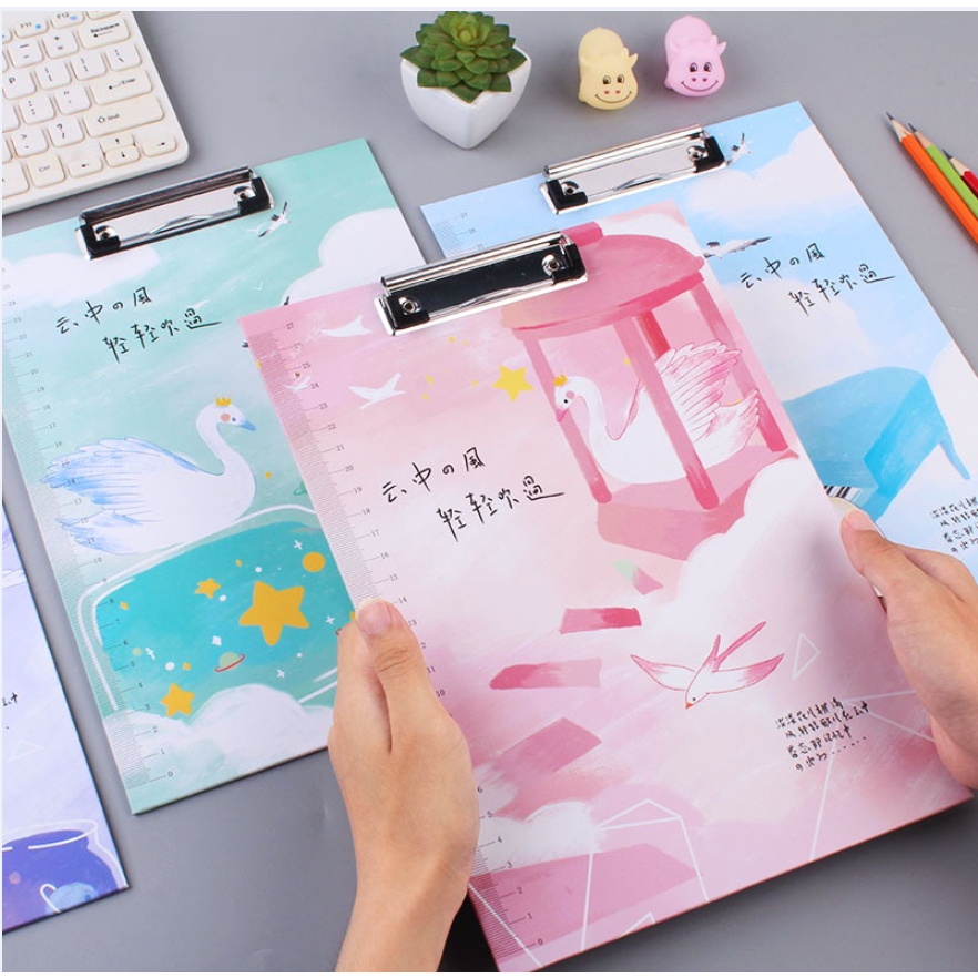 1pcs /Cartoon A4 Board Clip Student Folder Board Clip Exam Writing ...