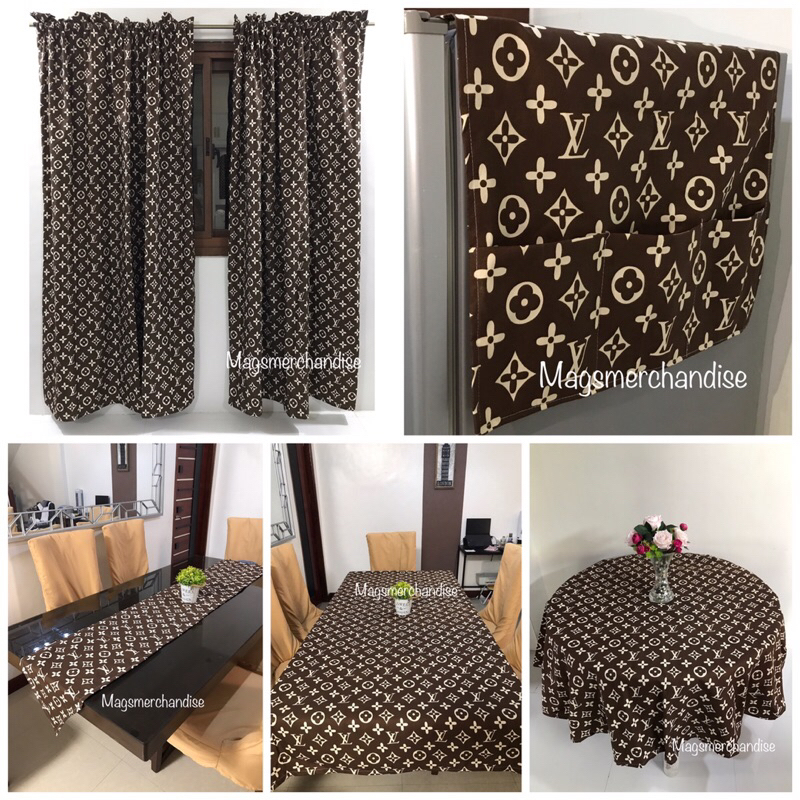 LV Inspired Design Curtains - Table Cloths - Table runners | Shopee ...