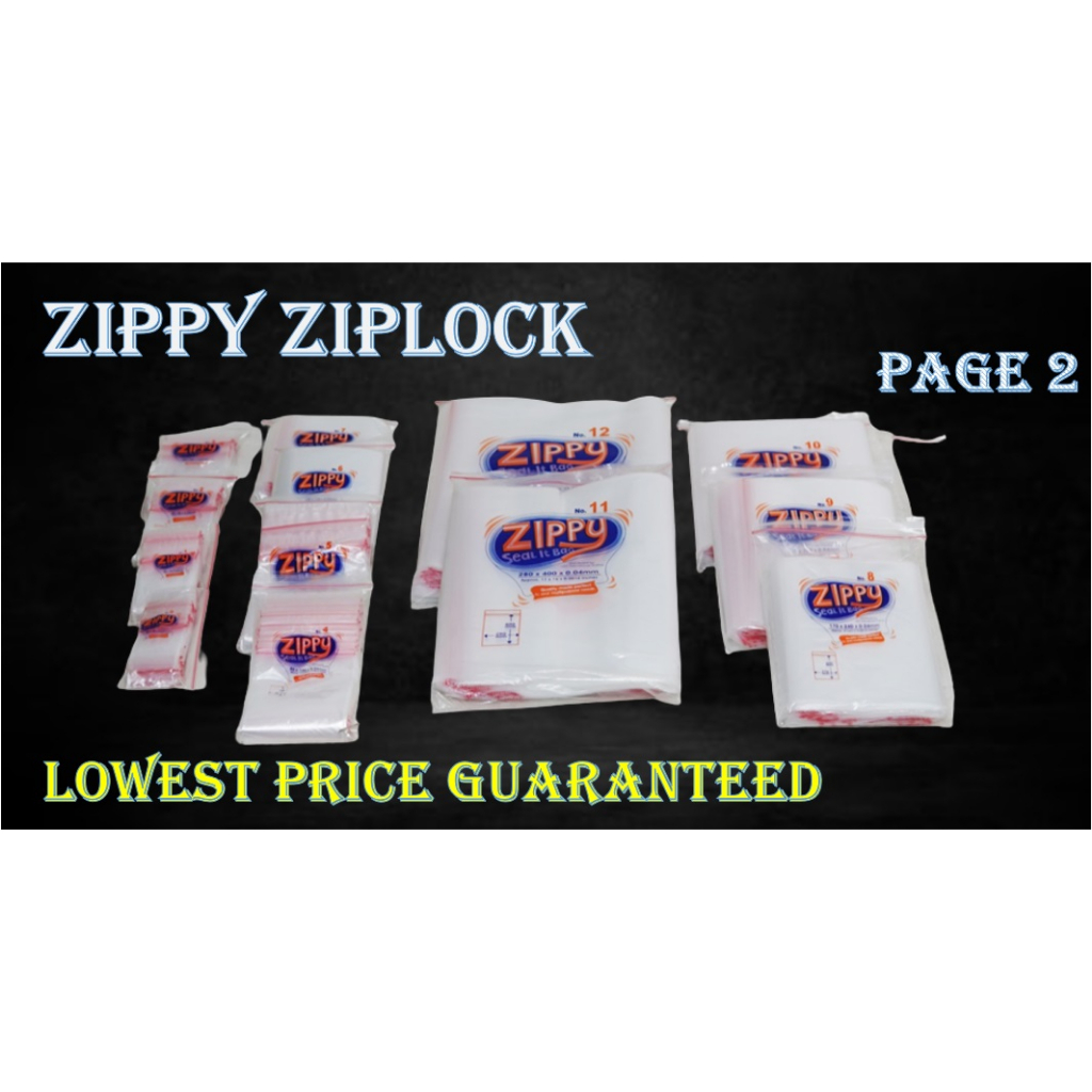 Zippy Ziplock #7-#12 100pcs per pack / Zip lock Pouch / Ziplock ...