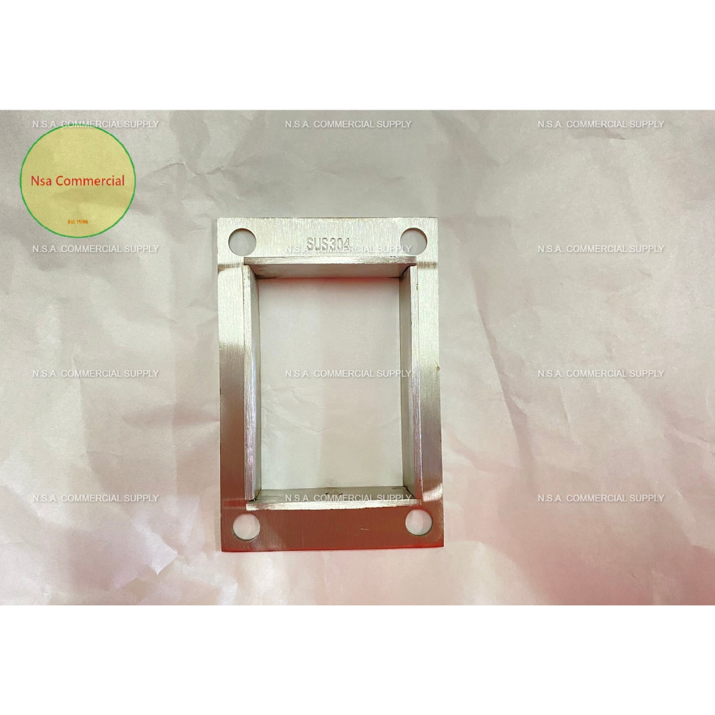 Stainless Steel High Grade 304 Rectangular Flange with neck 2"x3" (1PC ...