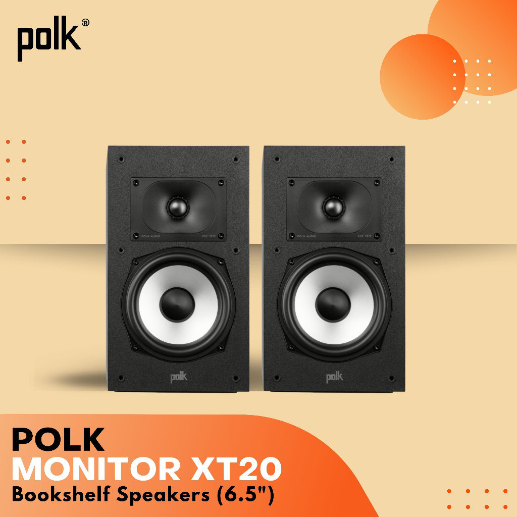 Polk Audio Monitor XT20 Bookshelf Speakers - Polk MXT20 bookshelf ...