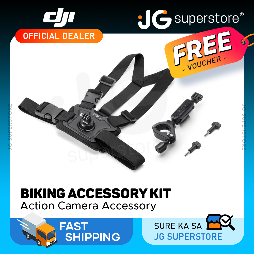 DJI Biking Accessory Kit with Chest Strap Mount, Handlebar & Locking ...