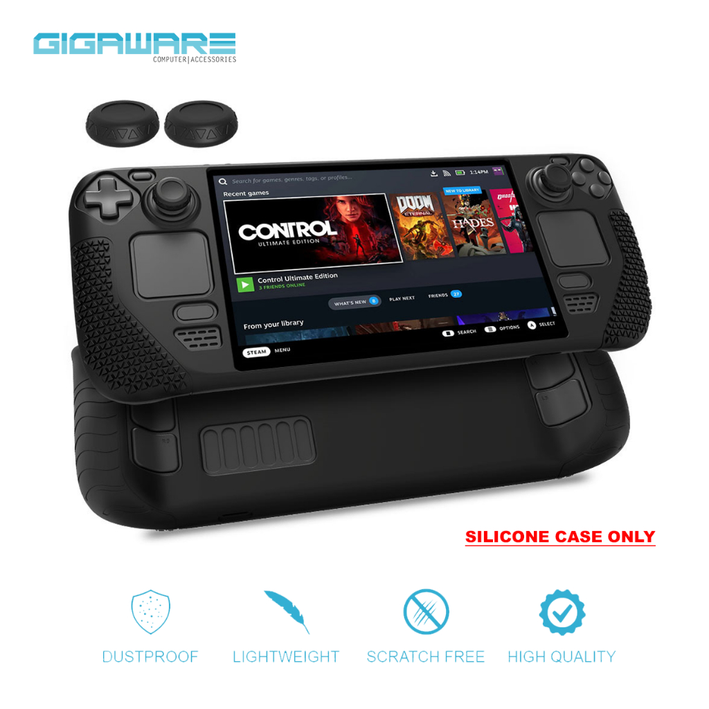 Steam Deck Silicone Case All-Inclusive Drop Proof Cover with Button Cap ...