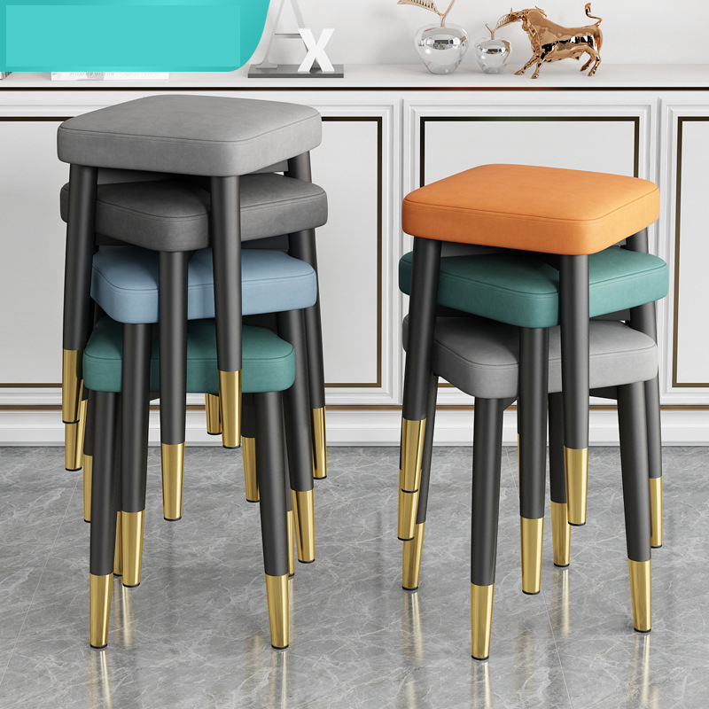 Stackable Household Light Luxury Small vanity stool Nordic Modern ...