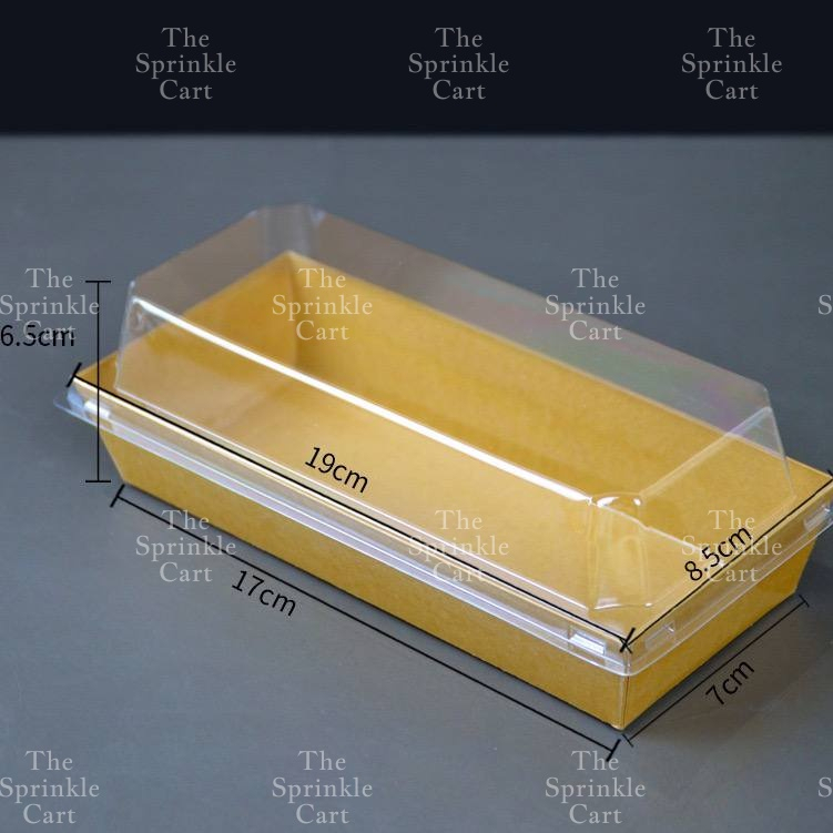 10pcs Disposable Kraft Dessert Box Packaging Square Rectangle Take Out ...