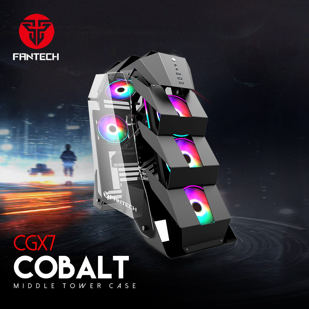 FANTECH CGX7 COBALT Middle Tower Gaming PC Case RGB (Mpower) | Shopee ...