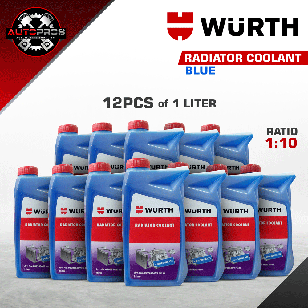 Wurth SUPER CONCENTRATED RADIATOR COOLANT BLUE 1 Liter antifreeze ...