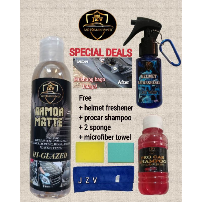 armor matte saver pack all-in one motomakeover premium wax coat with ...