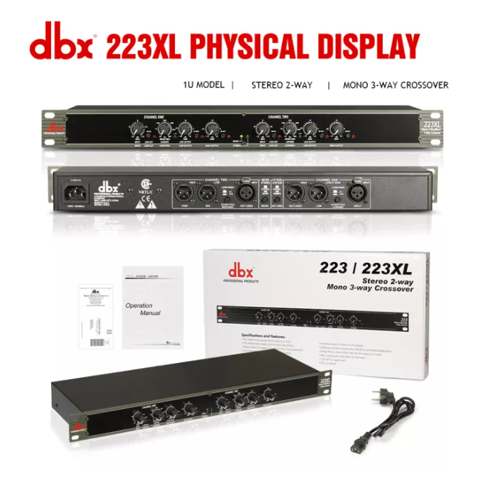 DBX 223XL crossover two-way three-way subwoofer professional stage home ...