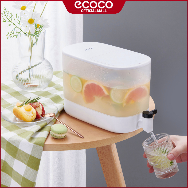 Ecoco Cold Kettle with Faucet, Water Dispenser with Tap for refrigerator Real 4L Large Size ...
