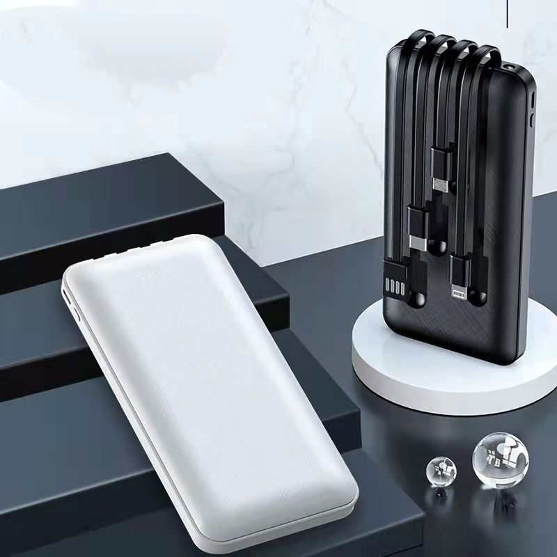 20000- 30000mah original charging treasure built-in charging cable V8 ...