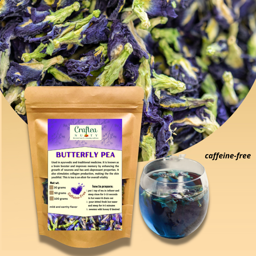 Dried Blue Butterfly Pea Tea | Butterfly Flower Tea | Blue Ternate ...