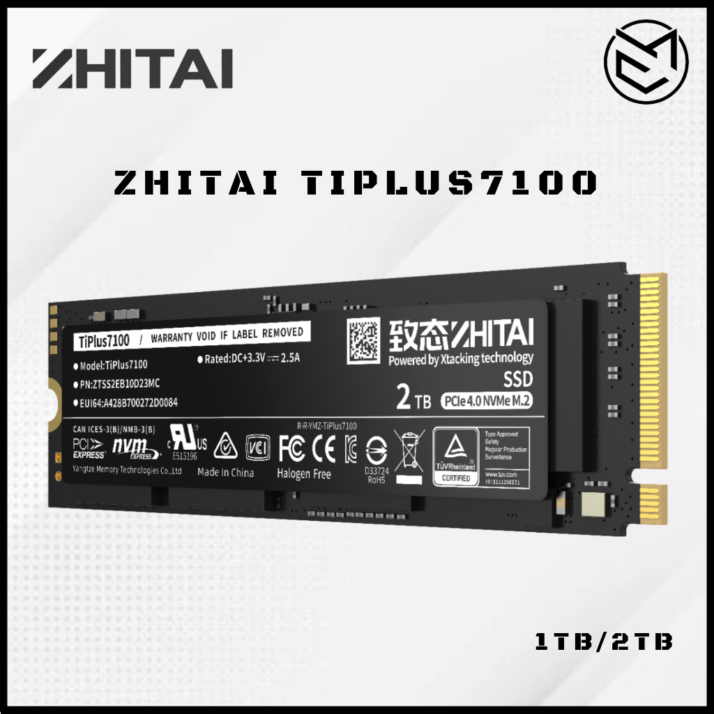 Zhitai TiPlus7100 1TB/2TB PCIe 4.0 NVMe M.2 SSD | Shopee Philippines