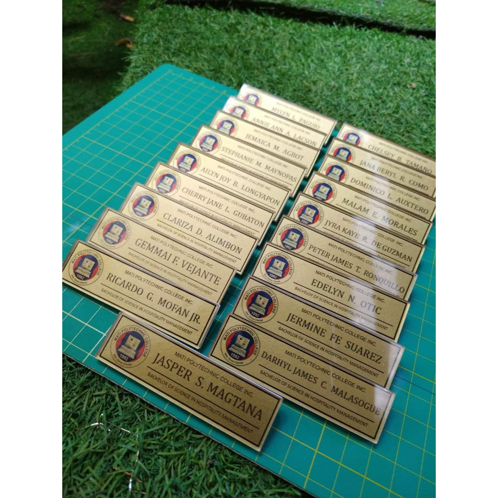 Customized Nameplates Magnet/Pin type | Shopee Philippines