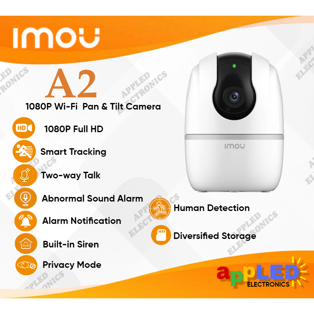 Imou A2 2MP Wi-Fi PT Camera with Mic and Speaker AI Human Detection ...