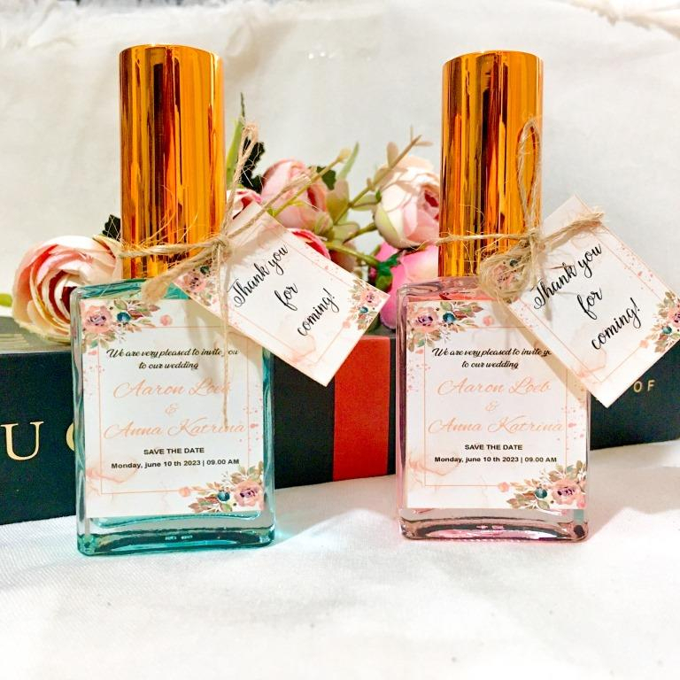 PERFUME Oil Base Gift Souvenir 30ml 3ml Personalized Tag for wedding ...