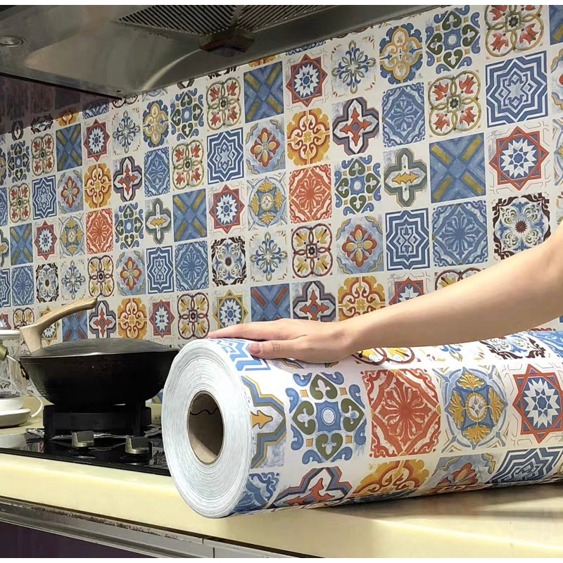 Kitchen oil-proof stickers waterproof fireproof adhesive Stove cabinets ...