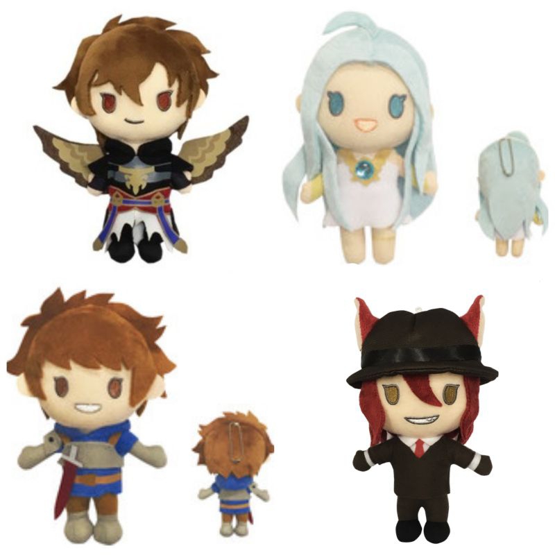Granblue Fantasy - Sandalphon, Elmott, Gran & Lyria Plush Keychain ...