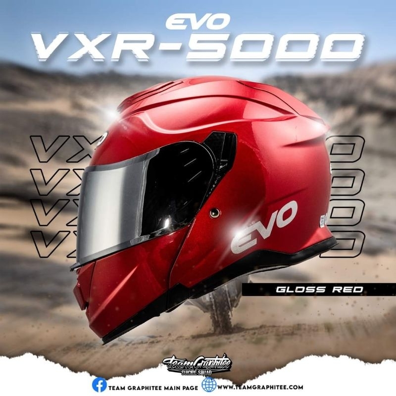 EVO VXR-5000 Dual Visor Helmet Mono Colors | Shopee Philippines