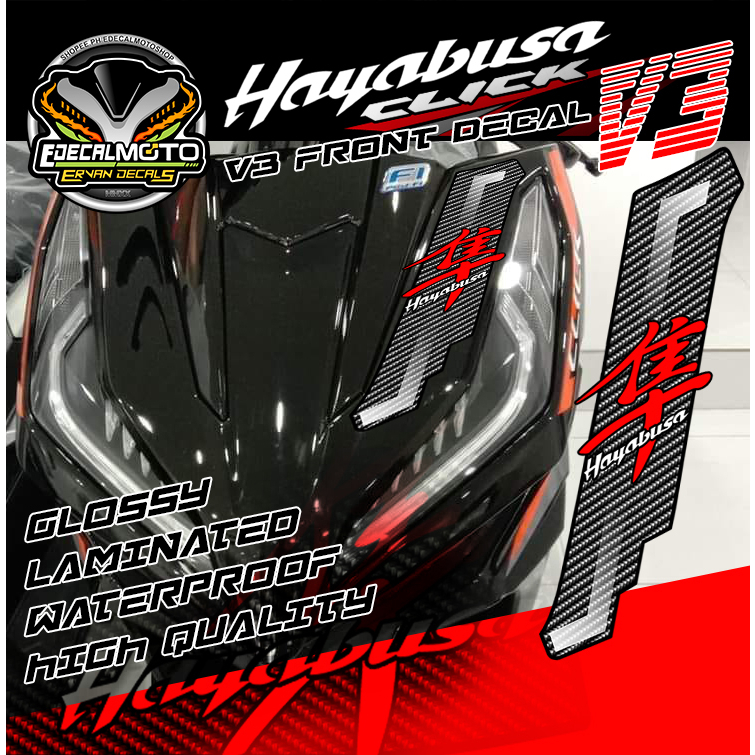 HONDA CLICK V3 FRONT DECAL DESIGN | Shopee Philippines
