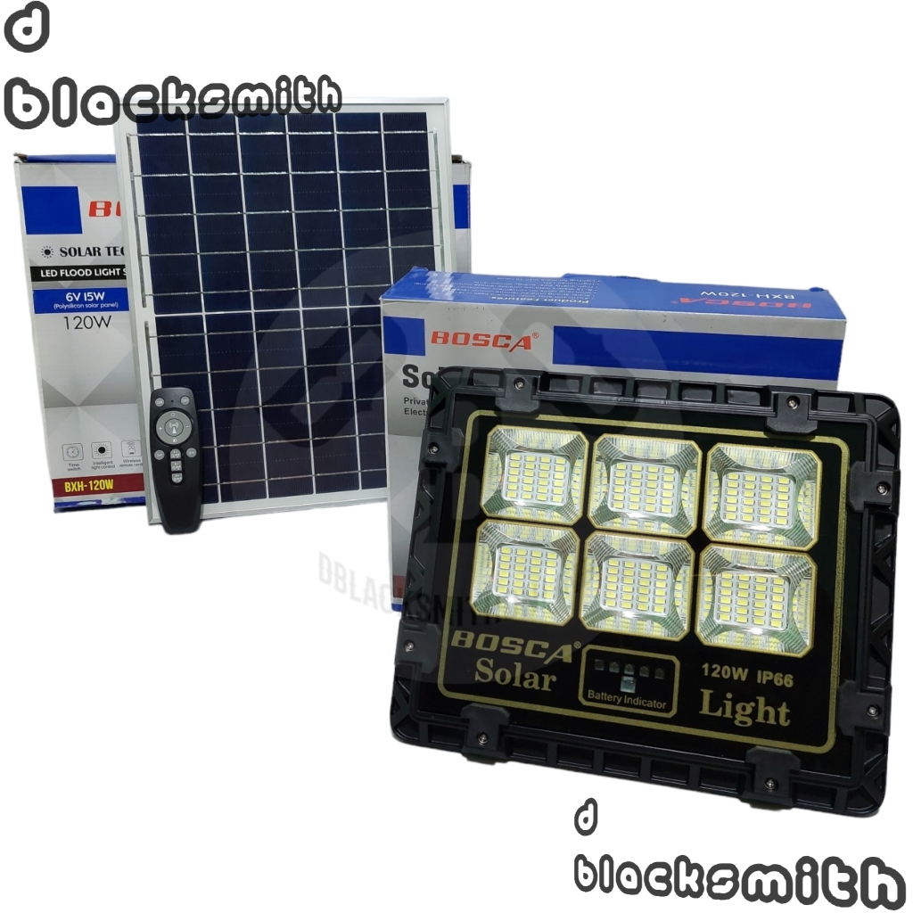 Bosca BXH-120W Outdoor Solar LED Street Flood Light And Solar Panel ...