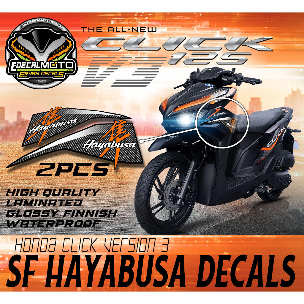 HONDA CLICK VERSION 3 SIDE FAIRING DECAL | Shopee Philippines