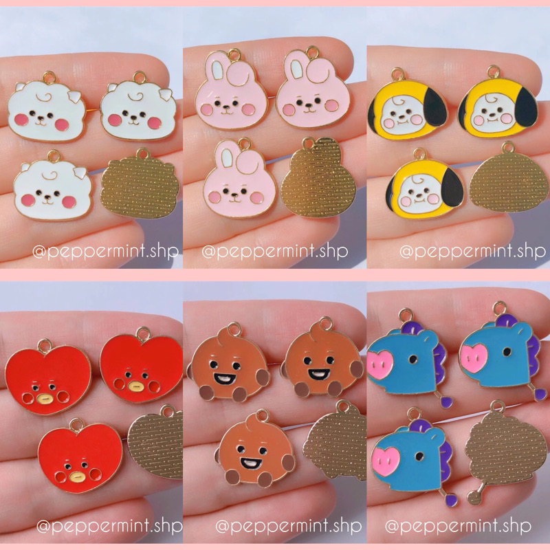 BTS BT21 KPOP Enamel Pendants Charms for DIY | Shopee Philippines