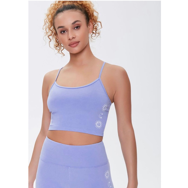 Brand New Auth Forever 21 Active Sun & Moon Cropped Cami / Contrast ...