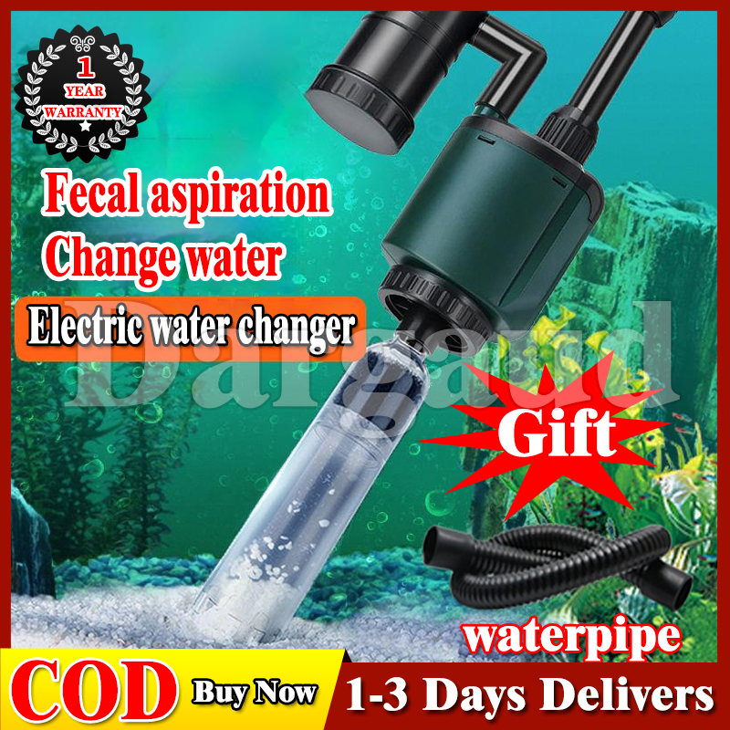 Fish Tank Aquarium Clean Vacuum Siphon Cleaner Electric Pump Water Filter Cleaner Sand Washer ...