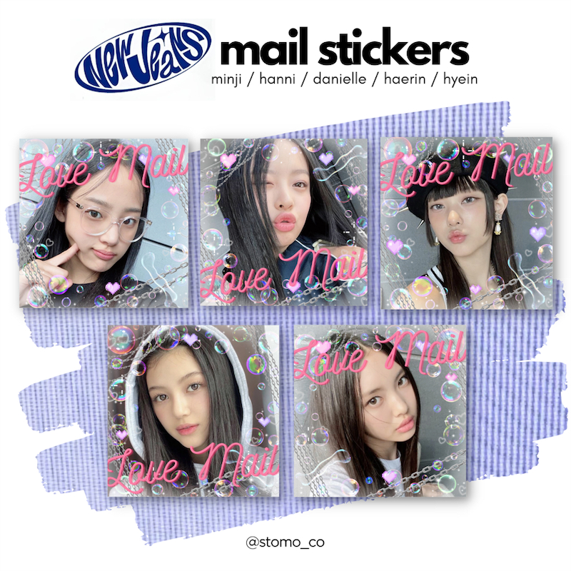 NJZ Mail Stickers | STOMO CO. || minji hanni danielle haerin hyein new ...