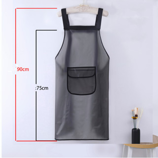 PVC black fashionable transparent apron for men and women kitchen ...