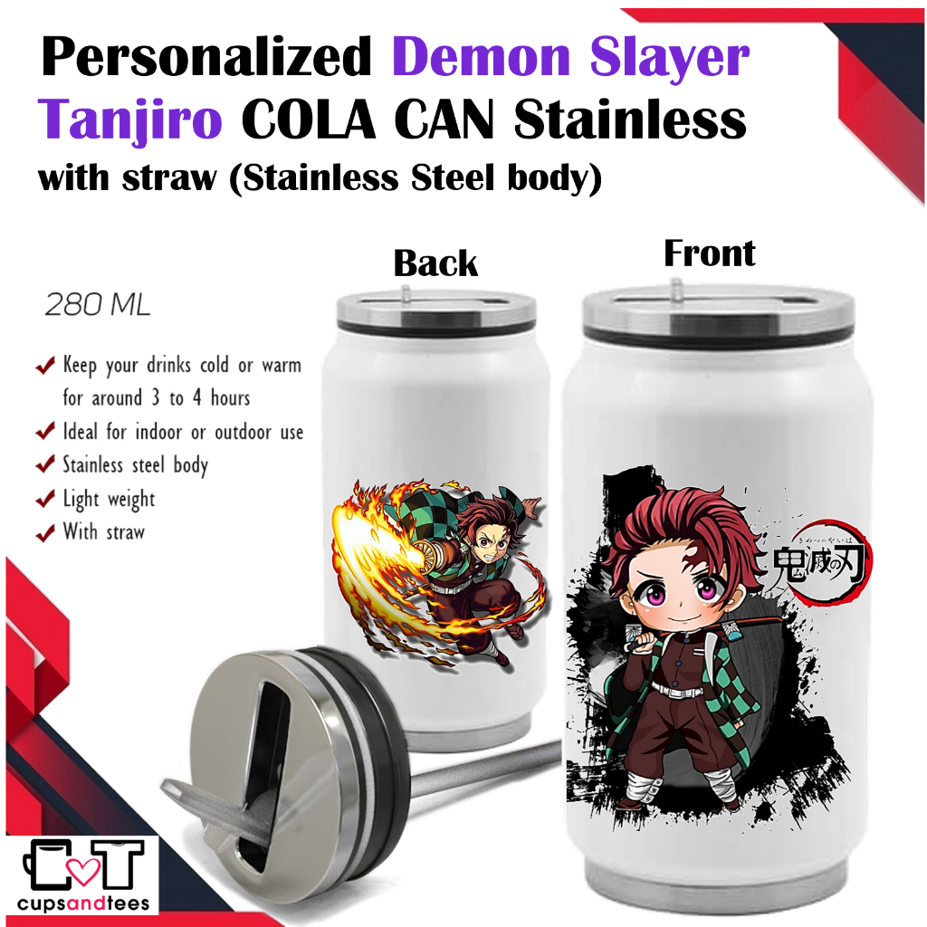 Personalized Anime Demon Slayer Tumbler Can Sports Bottle Tanjiro ...