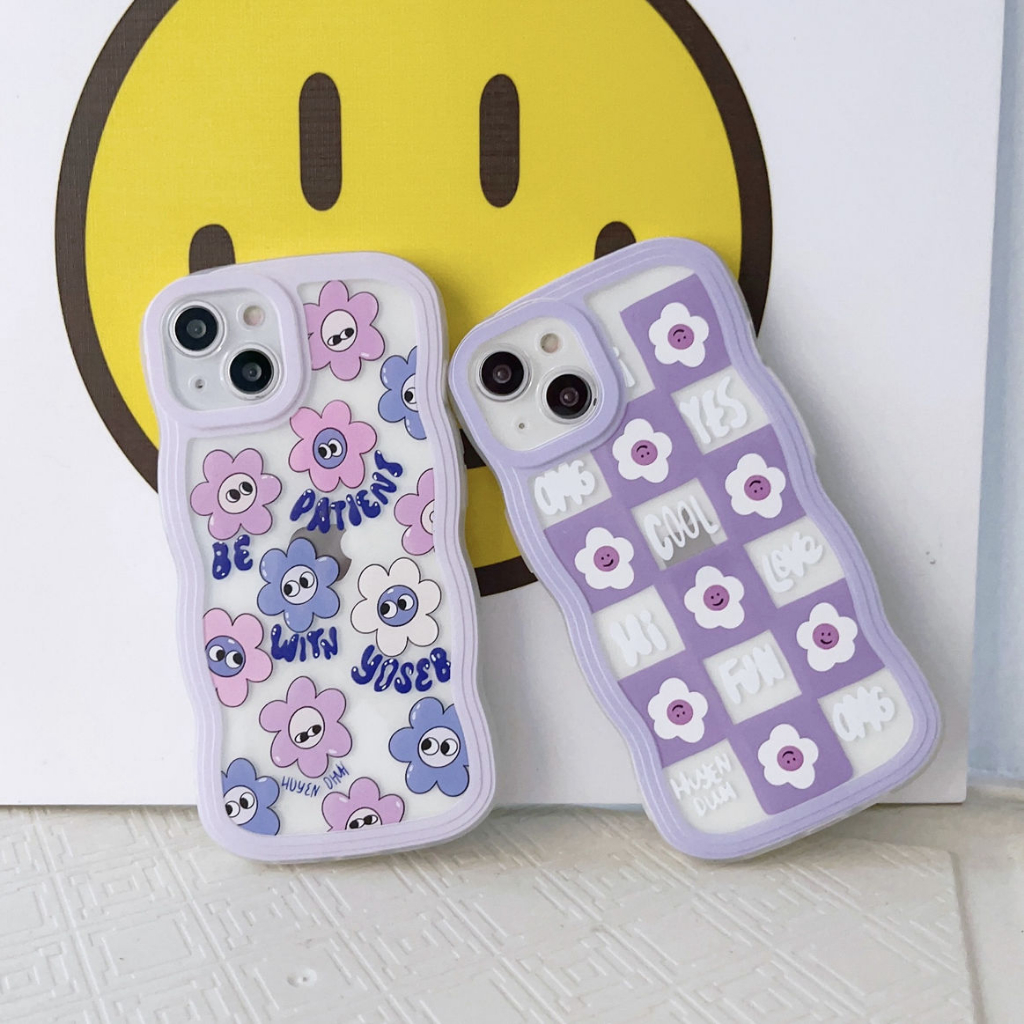 OPPO purple plaid flowers case A5S A3S A92020 A15 A16 A16K A94 A36 A76 ...