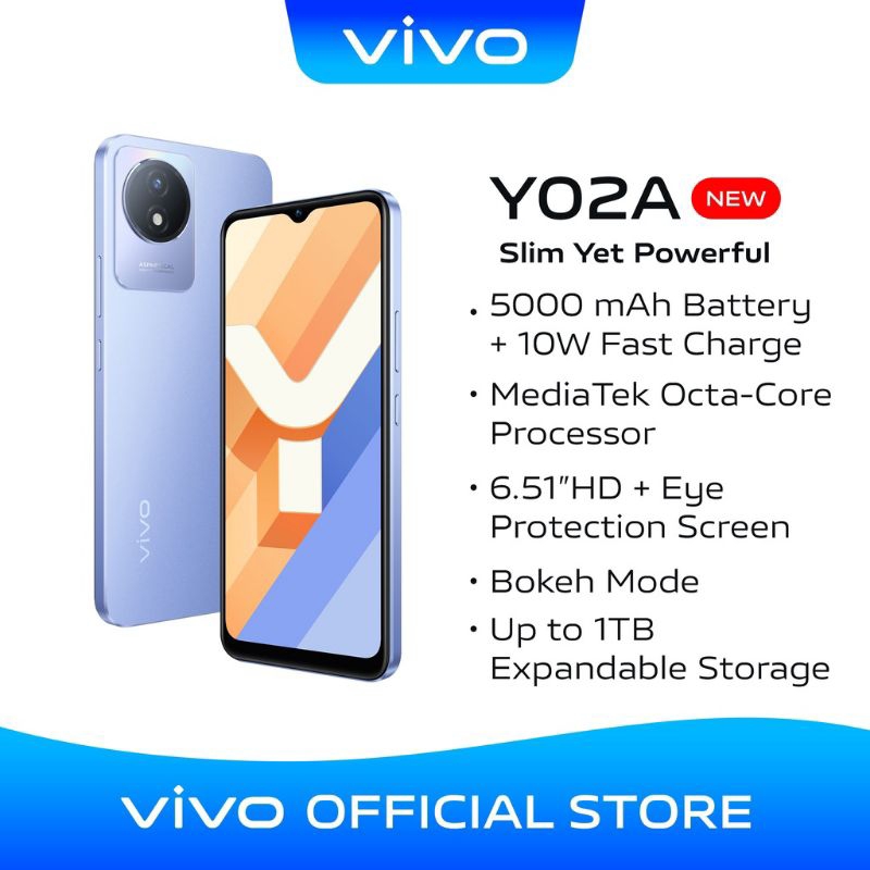 VIVO Y02A 5000mAH Battery MediatlbTEK Octa - Core | Shopee Philippines