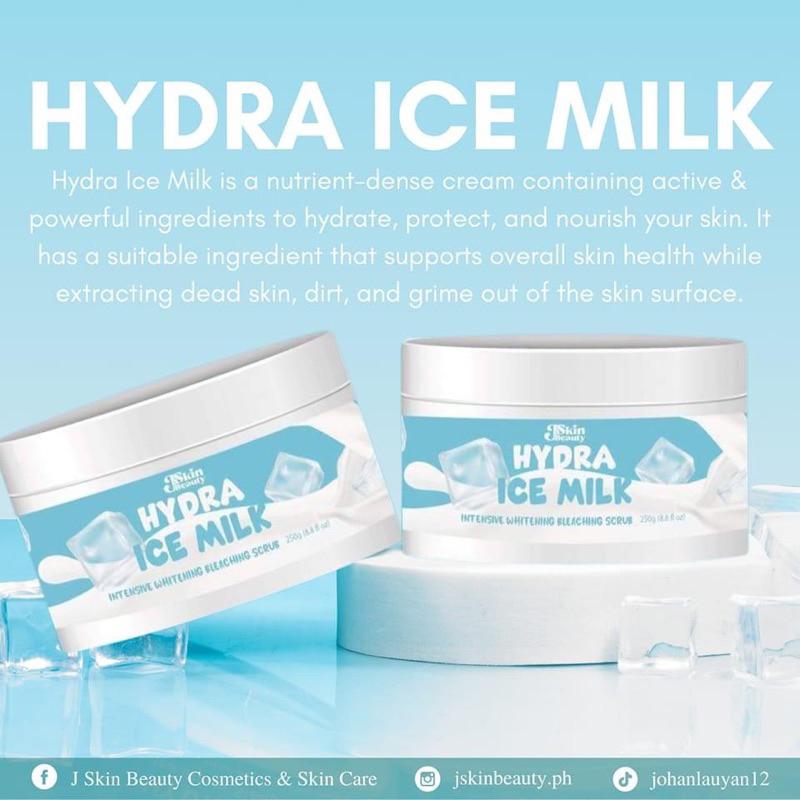 JSkin Hydra Ice Milk Bleaching Cream | Intensive Whitening 300g ...
