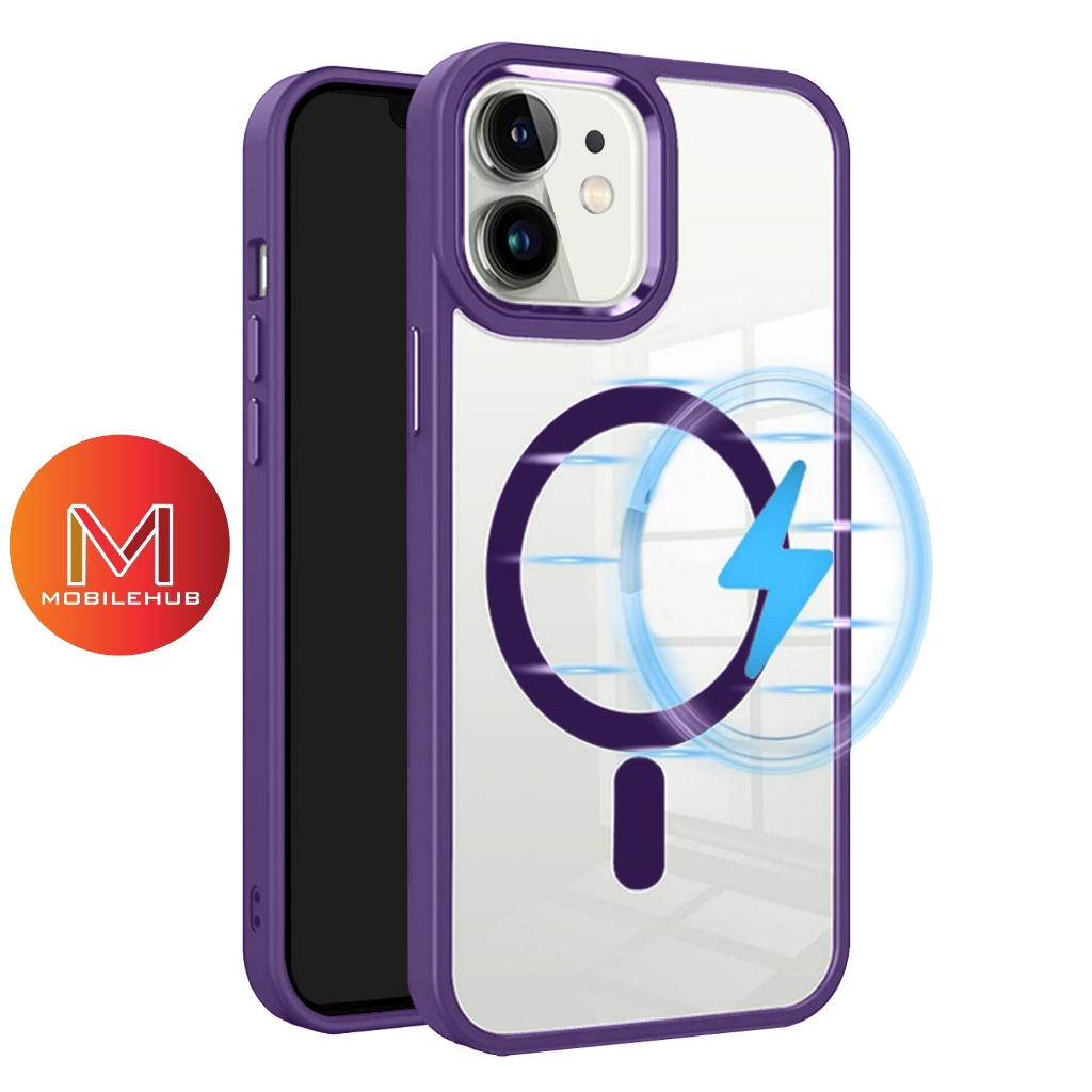 iPhone 12 Clear Magnetic Safe Case (10 Colors Available) | Shopee ...