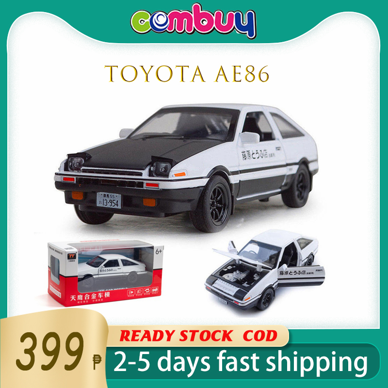 1:32 Toyota AE86 Initial-D Diecast Car Model Alloy Sound & Light Pull ...