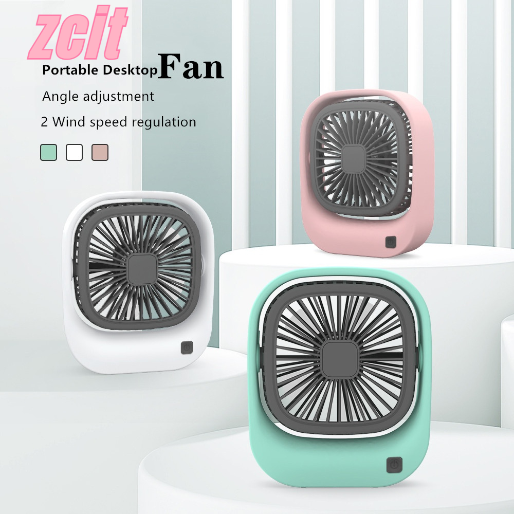 zcit Mini Fan Rechargeable Handheld Portable Desktop Fan USB Mini Fan ...