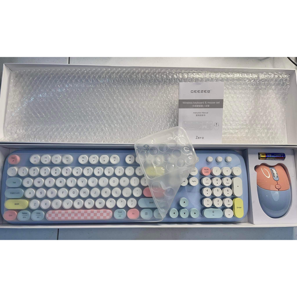 Mofii Geezer Zero Cute Compact Wireless Keyboard And Mouse Combo Plug And Play For Pc Laptop