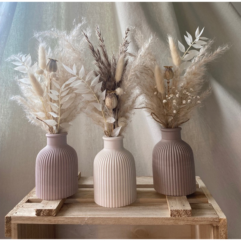 Nordic style striped flower vase (vase only) | Shopee Philippines