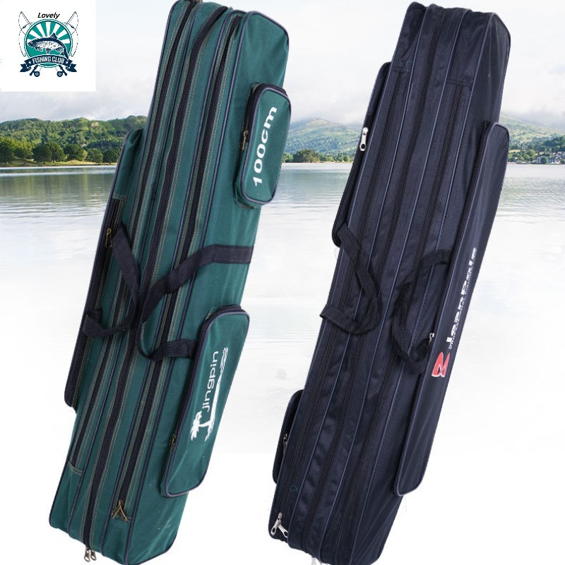 Canvas Fishing Rod Bag 70CM-120CM Double-Deck Fishing Rod Bag Fishing ...