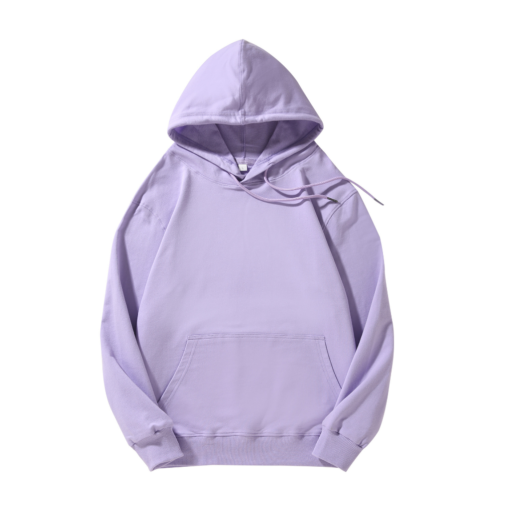 Hoodie Long Sleeve Jacket with Pocket and Hood Plain Unisex Sweater 10 ...