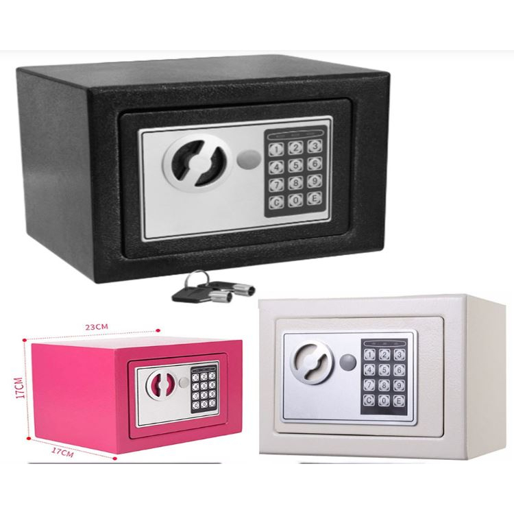 SAFETY BOX-Home for Keeping Jewelry or Documents Safely with Key Mini ...