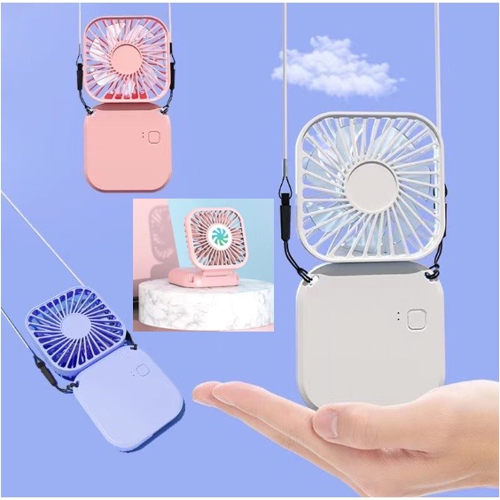 New ultra-thin folding fan desktop silent charging treasure mini ...