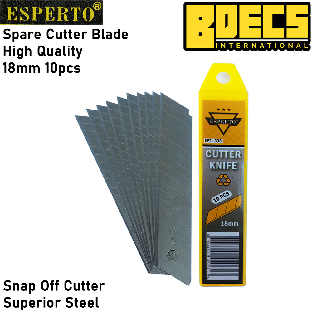 Esperto Spare Cutter Blade 18mm High Quality for Snap Off (10pcs) I ...