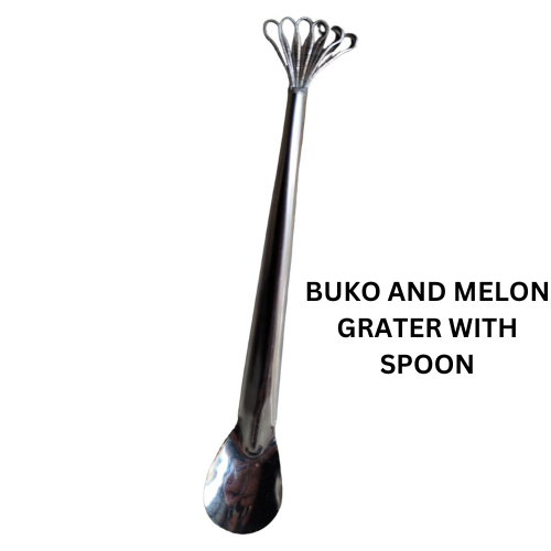 BSS 2 IN 1 STAINLESS STEEL MELON AND BUKO GRATER WITH SPOON / PANGKAYOD ...