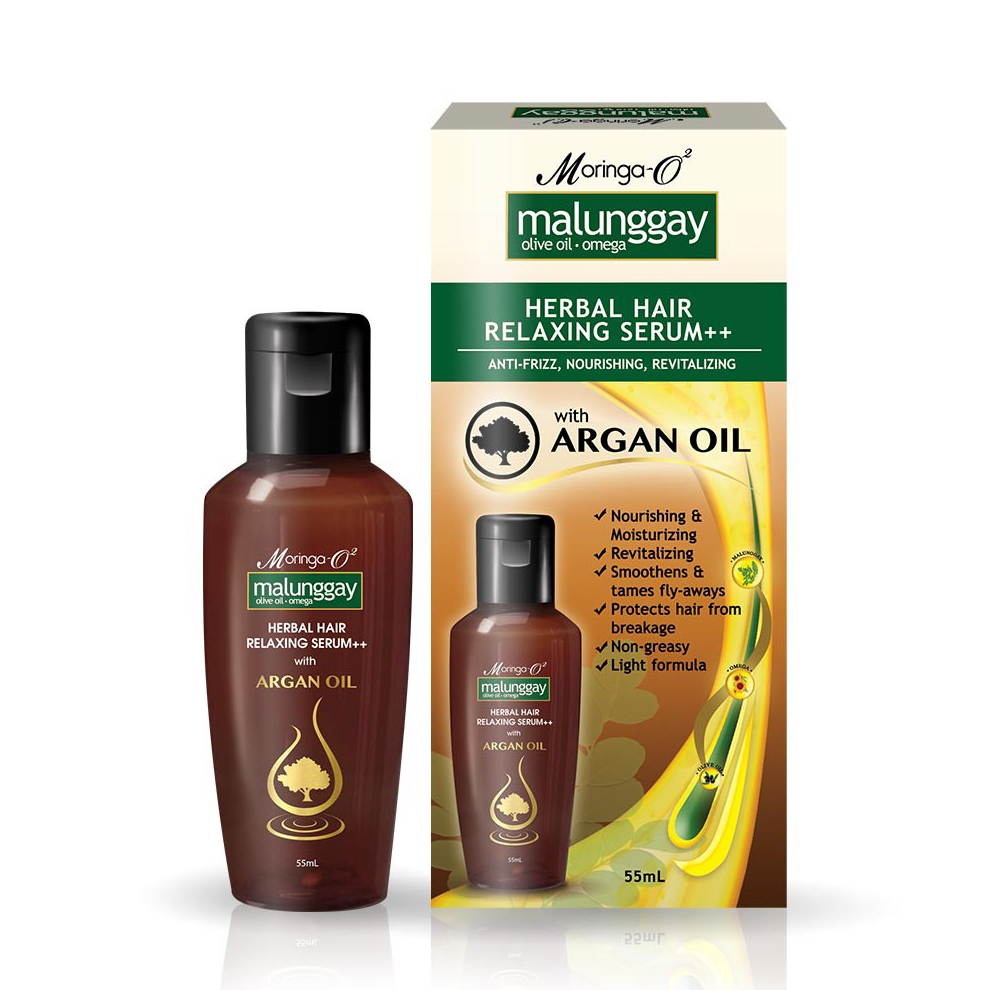 MORINGA-O2 Herbal Hair Relaxing Serum with Argan Oil Leave-on ...