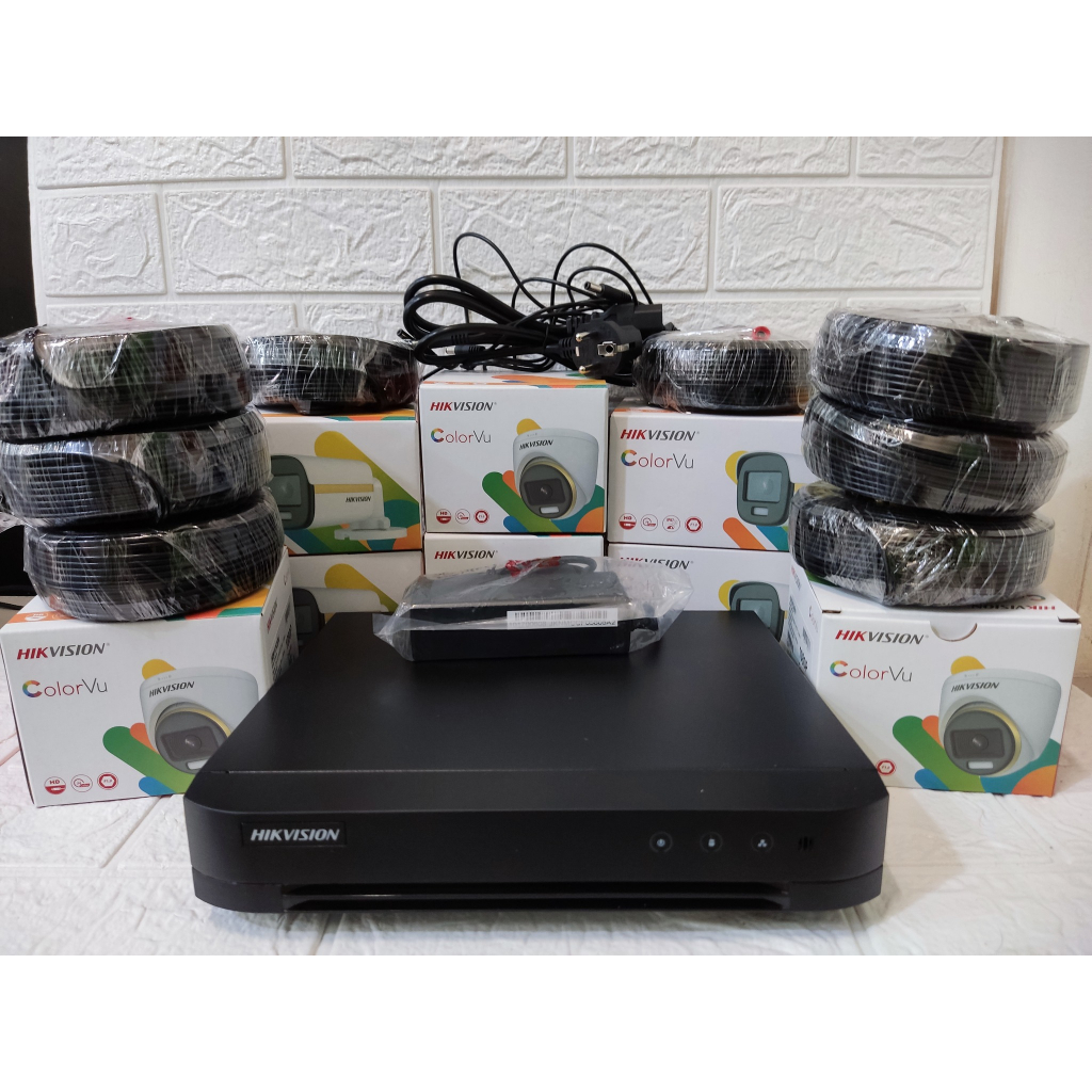 Hikvision | TVI-LITE-8CH4D4B-2MP COLORVU | 2MP/ 8CH LITE 24/7 COLORVU CCTV KIT | Shopee Philippines