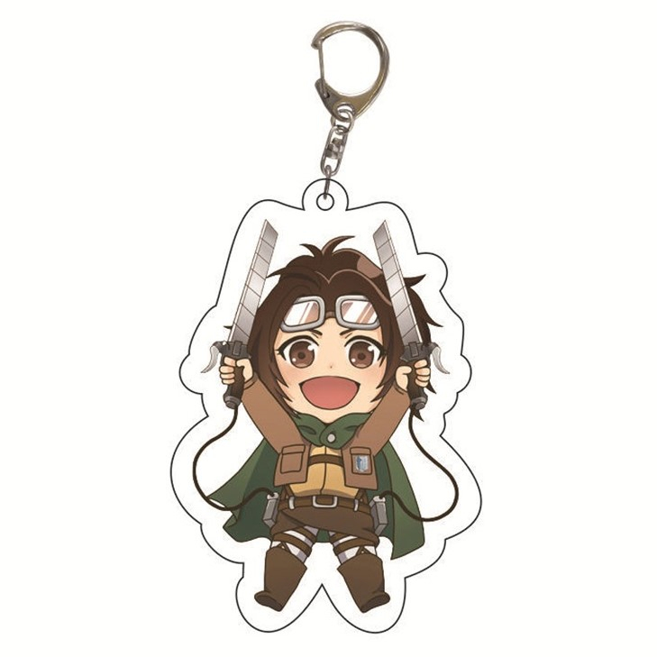 AOT Attack On Titan Keychains Key Ring Anime Collectibles Levi Eren ...